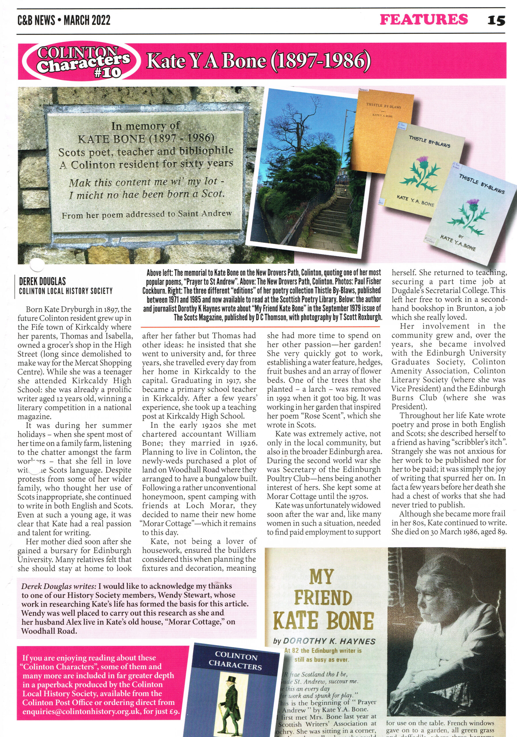 Kate Bone – Colinton Local History Society